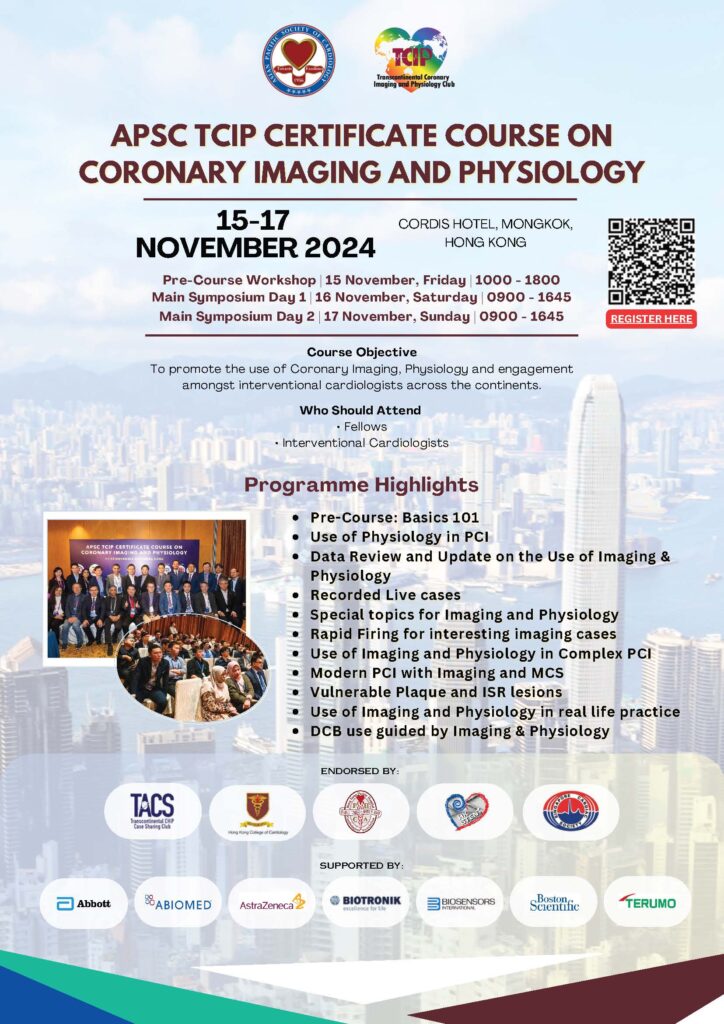 APSC TCIP CERTIFICATE COURSE ON CORONARY IMAGING AND PHYSIOLOGYCORONARY ...